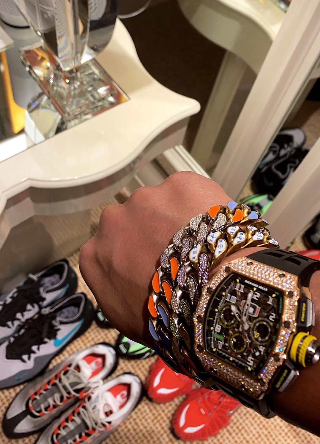 Drake Wears Richard Mille RM 67 01 Rose Gold Extra Flat Skeleton Drake Wears Richard Mille RM 67 01 Rose Gold Extra Flat Skeleton
